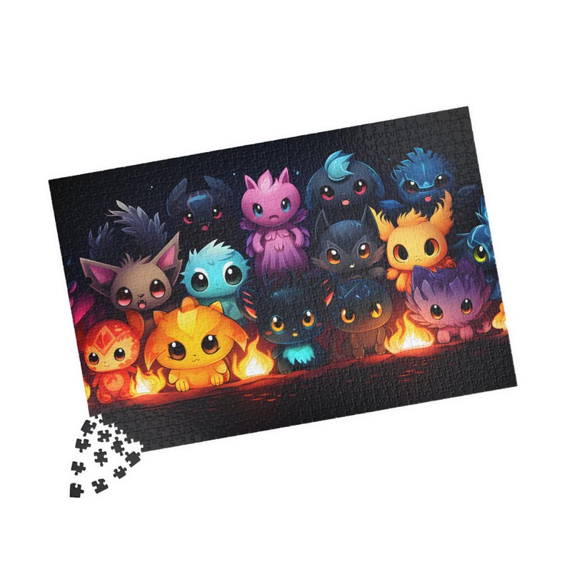 Elemental Creatures Puzzle | 1014-piece Chibi Monsters Jigsaw - Etsy