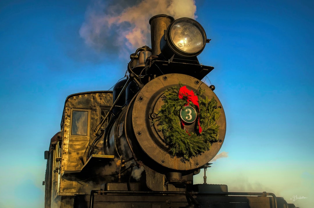 Vintage Polar Express Steam Engine Photograph, Train Wall Art, Steam ...