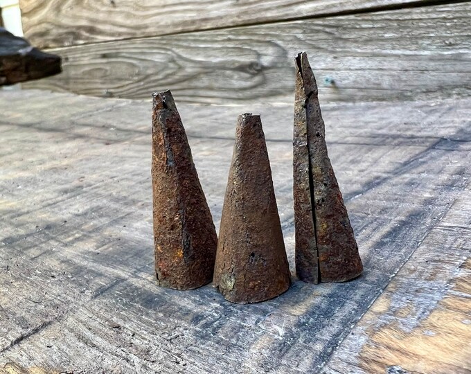 Small Rusty Metal Cones, Rusty Shapes, Art Supplies, Salvaged Metal ...