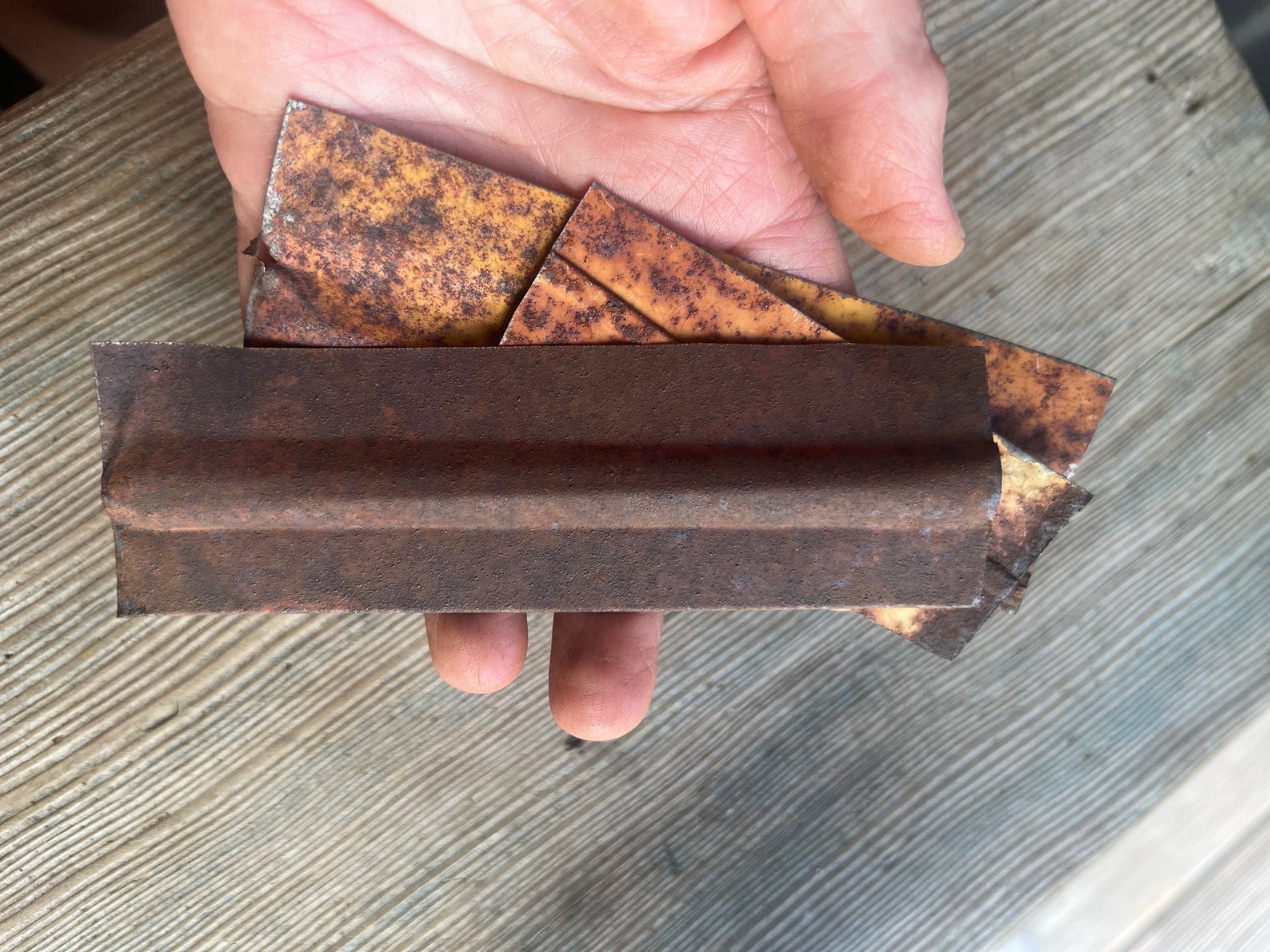 Three Rusty Metal Pieces Cut Painted Rusted Metal Metal Art - Etsy