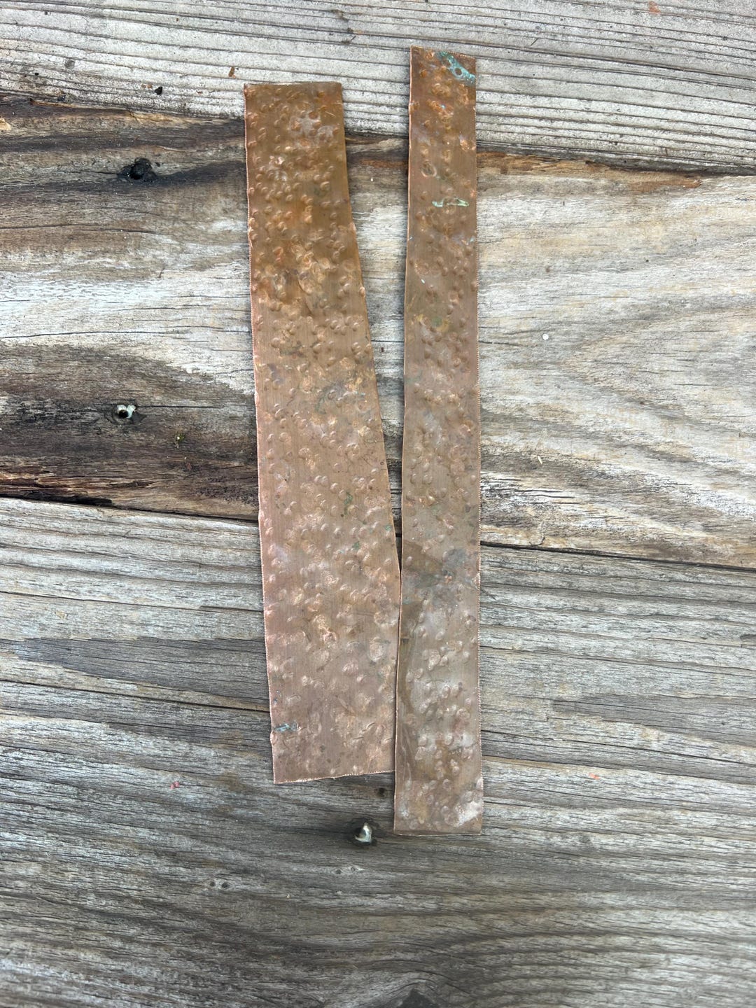 Aged Hammered Patina Copper Pieces , Copper Art Material, Assemblage ...