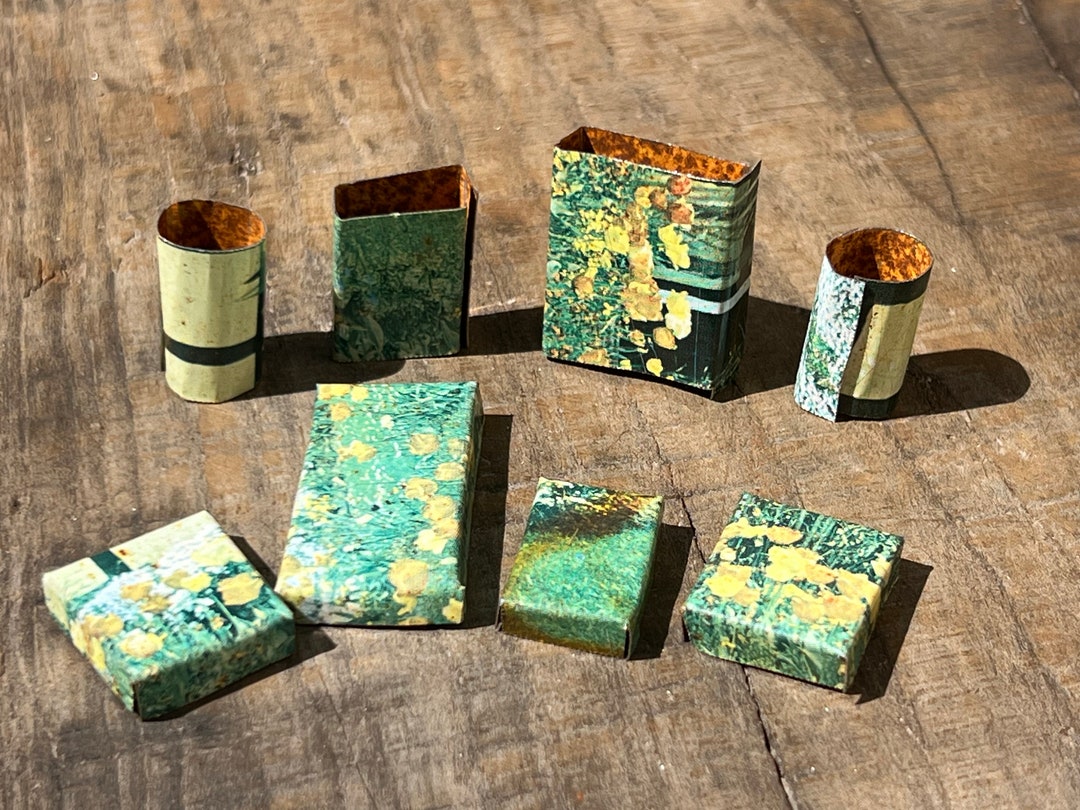 Vintage Art Materials, Eight Small Metal Pieces, Cut Vintage Tin, Metal ...