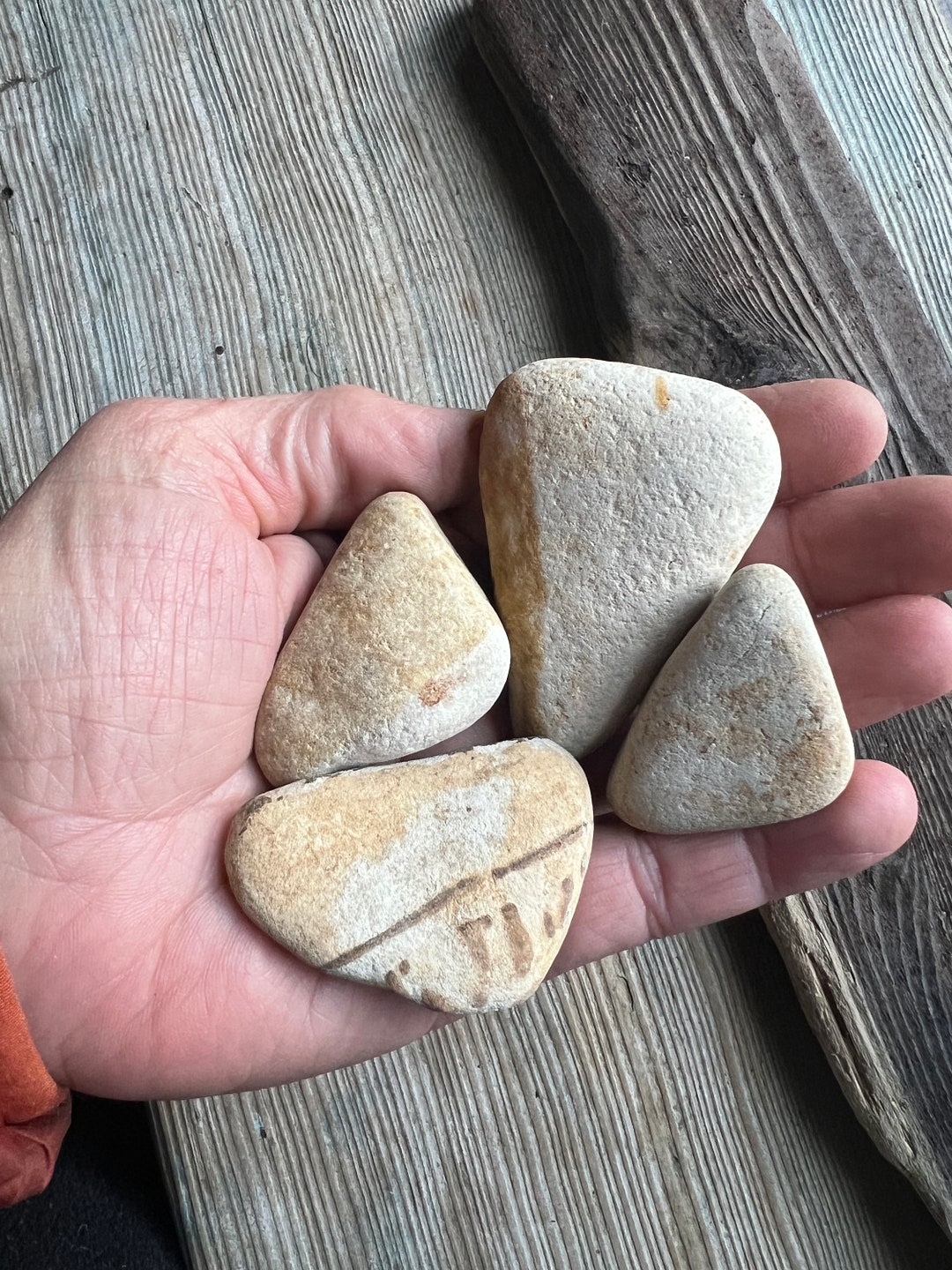Four Beach Sandstone Triangle Shaped Rocks Beach Stones - Etsy