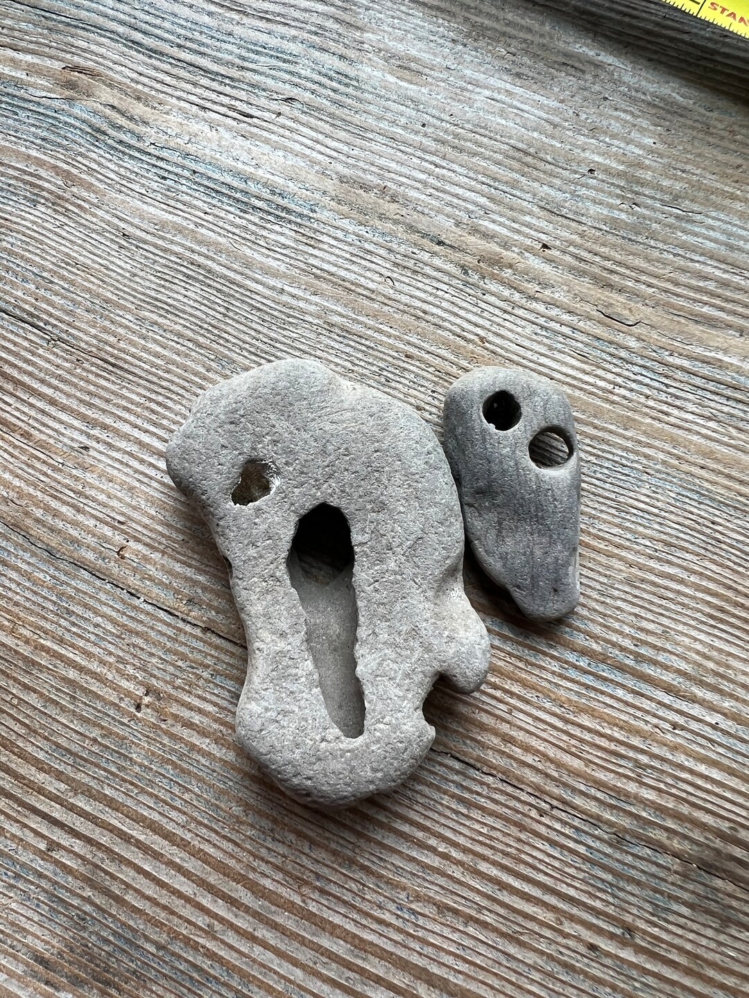 Boo&bo,hag Stone With Baby Hag Stone, Adder Stones , Fairy Stones ...