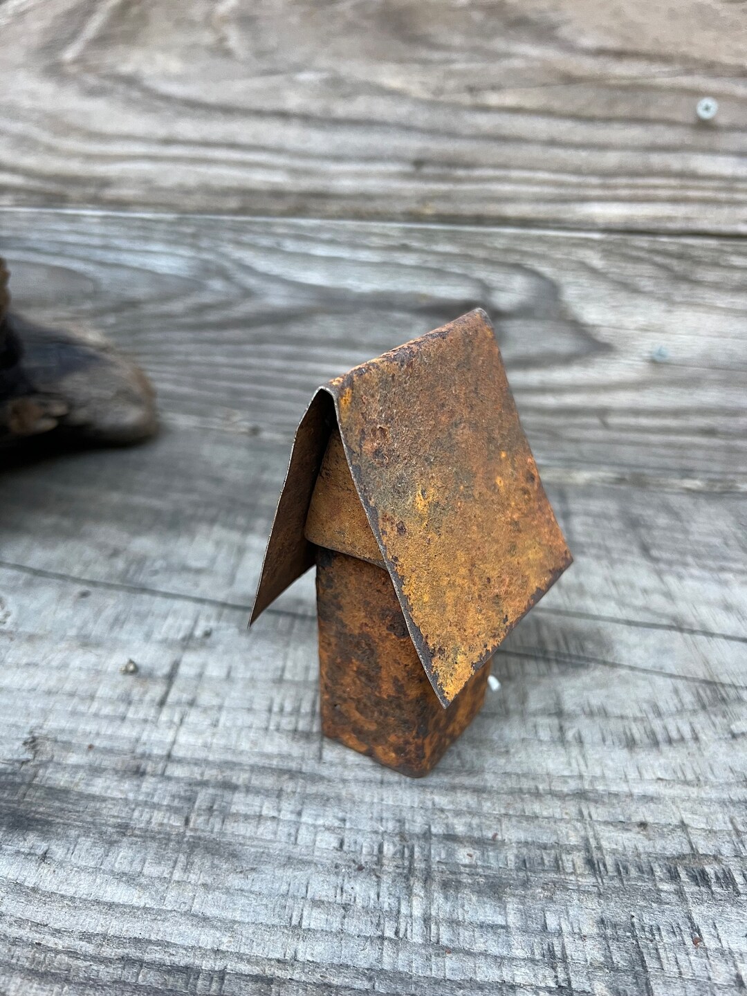 Rusty Galvanized Metal Pieces, 24 Gauge Metal, Salvaged Metal ,rusty Metal With Hole,recycled ...