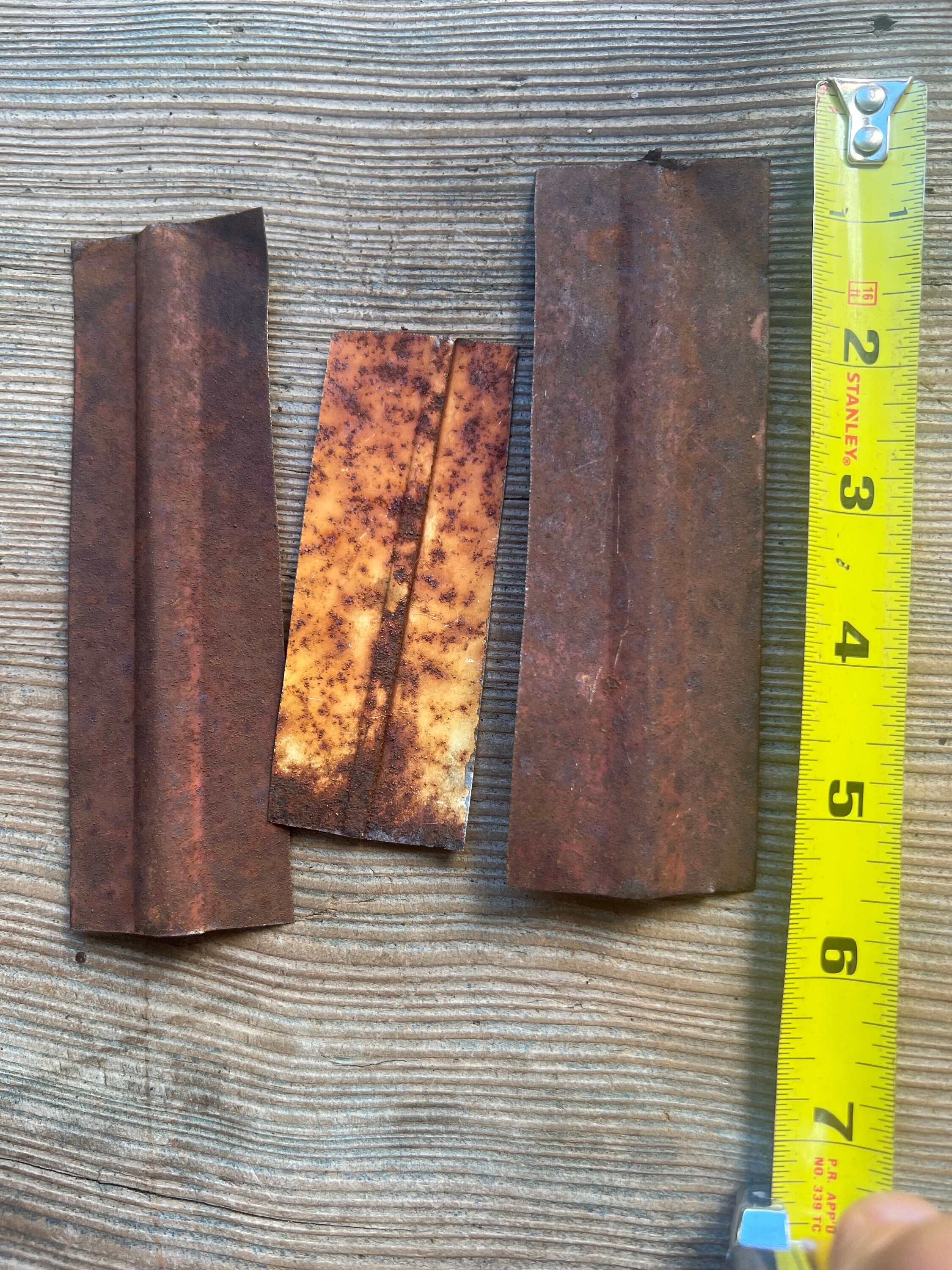 Three Rusty Metal Pieces Cut Painted Rusted Metal Metal Art - Etsy