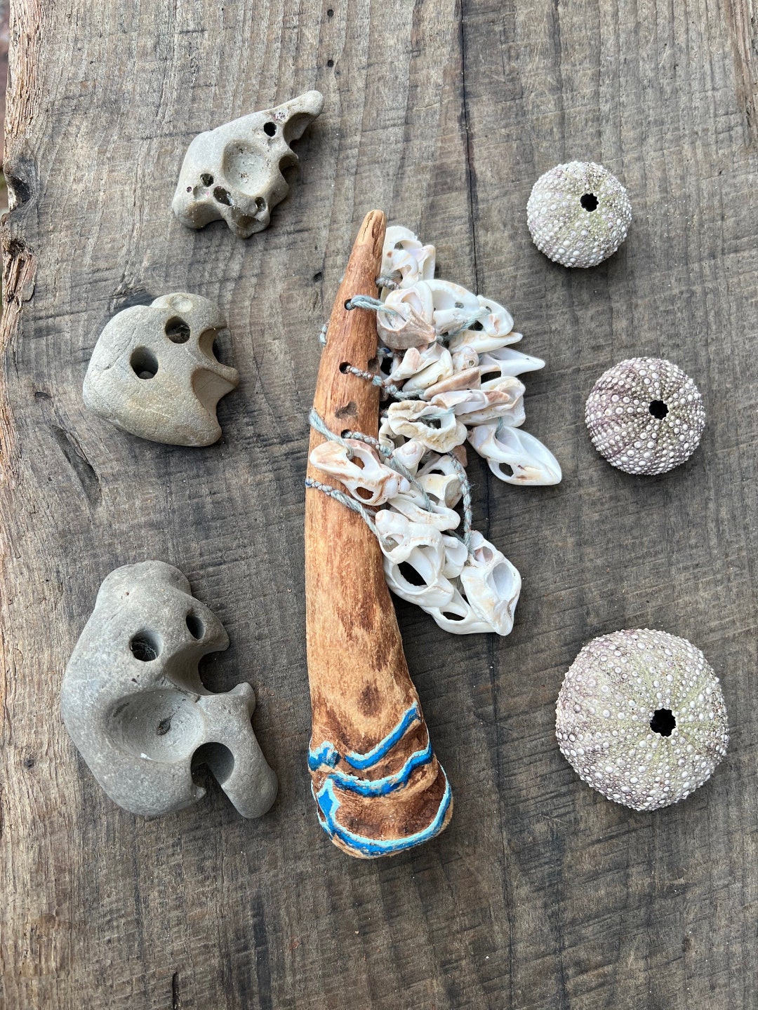 Sounder.ocean Rattle, Driftwood Shell Rattle, Sound Healing, California ...
