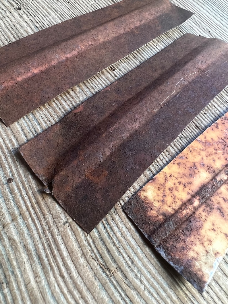 Three Rusty Metal Pieces Cut Painted Rusted Metal Metal Art - Etsy