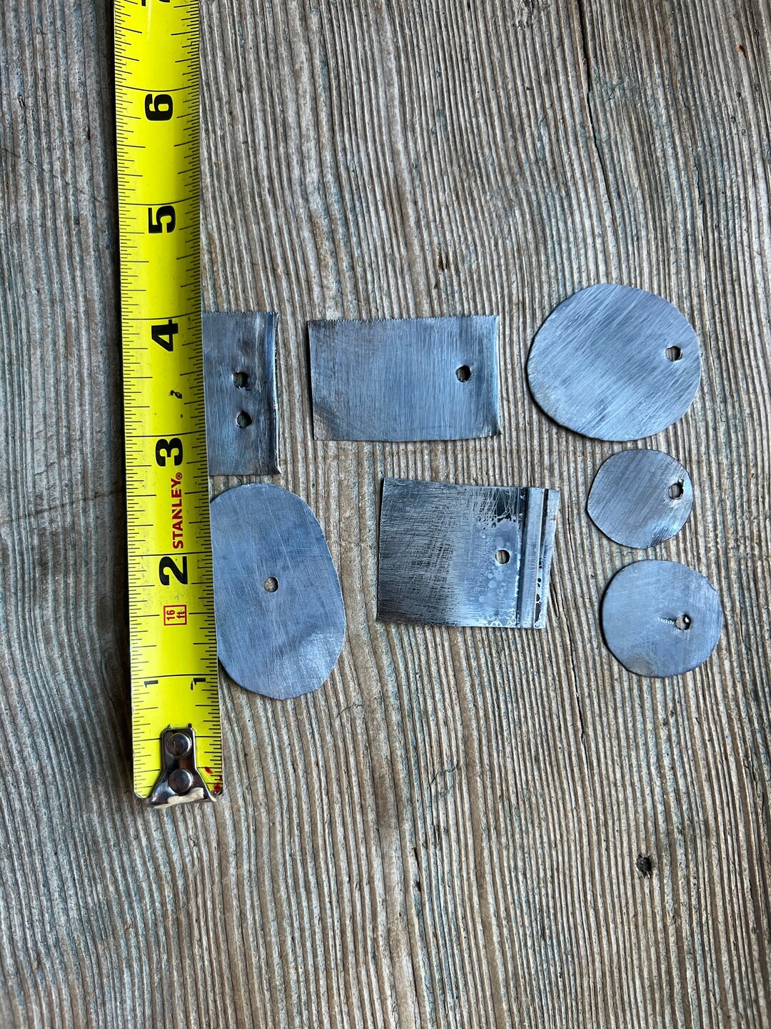 7-cut Metal Pieces, Cut Vintage Tin, Torched Metal, Old Metal Pieces ...