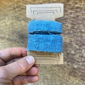 Natural Dyed Blue Ribbon , Fabric Ribbon, Indigo Blue Raw Silk Ribbon ...