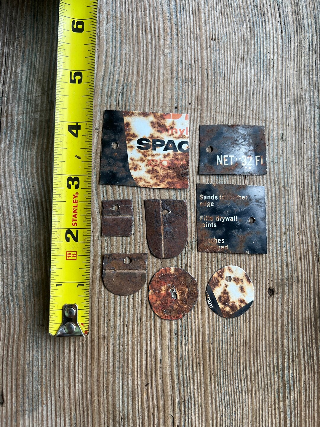 Eight Rusty Metal Pieces, Cut Rusted Metal , Metal Art Materials, Metal ...