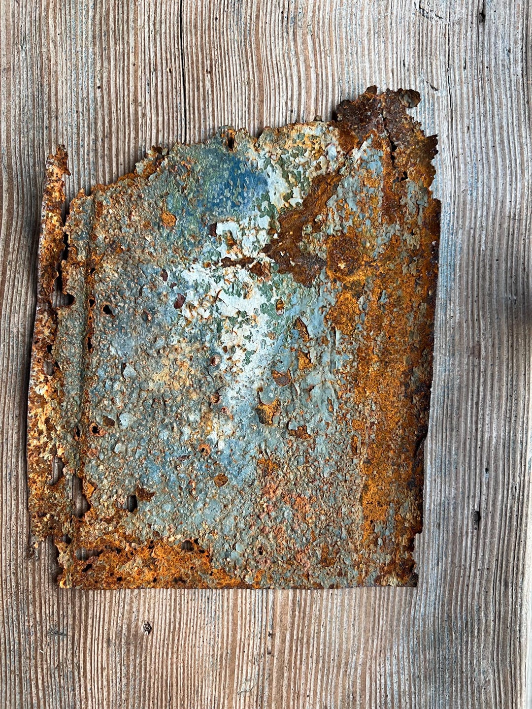 One Rusty Metal Piece, 8 X 6 1/2 , Rusted Metal , Metal Art Materials ...