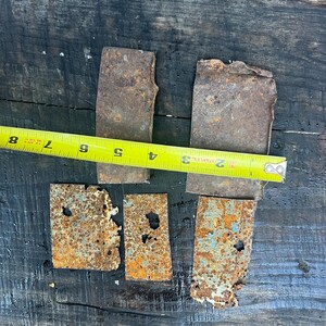 Five Rusty Rectangle Metal Pieces, Cut Rusted Metal , Metal Art ...