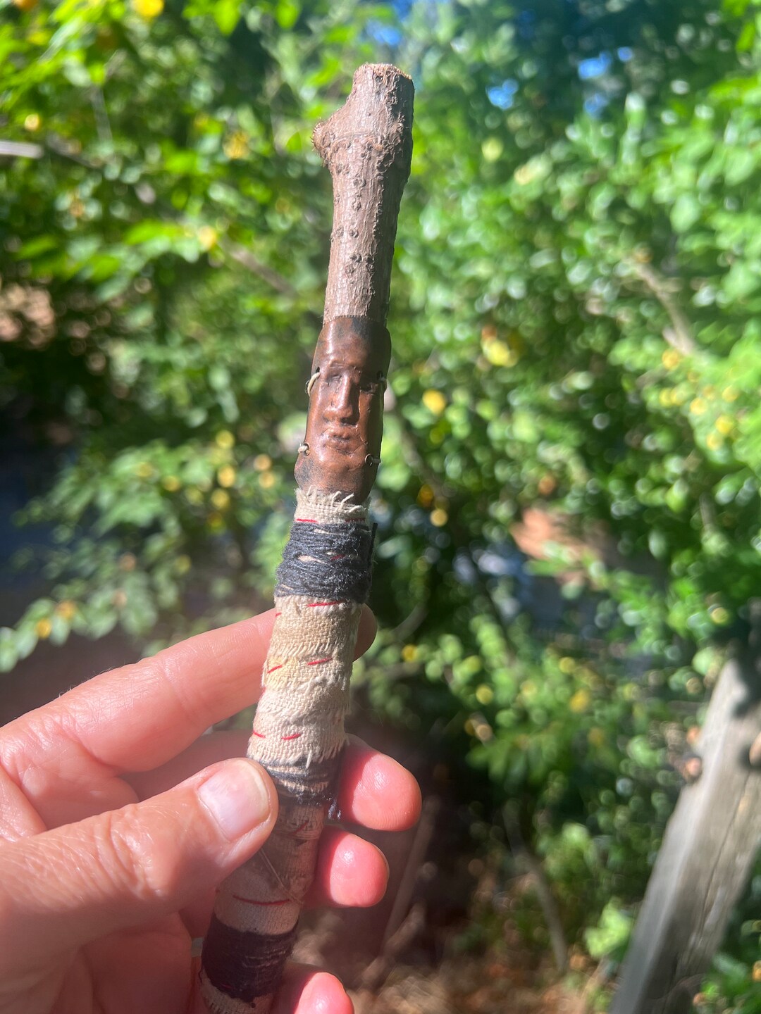 Elder Wood Wand, Copper Face, Spirit Wand, Talking Stick, Ocean Wand ...