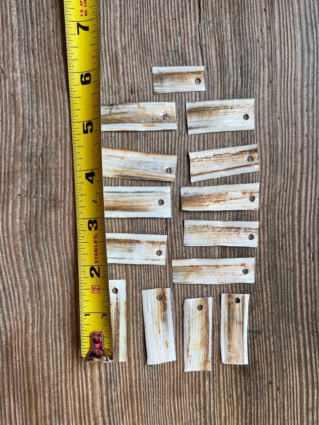 Cut Metal Pieces, Cut Vintage Tin, Rectangle Metal, Old Metal Pieces ...