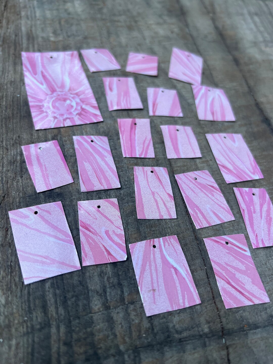 Metal Collage Pieces, Assemblage Art Supply, Pink Metal Pieces, Collage ...
