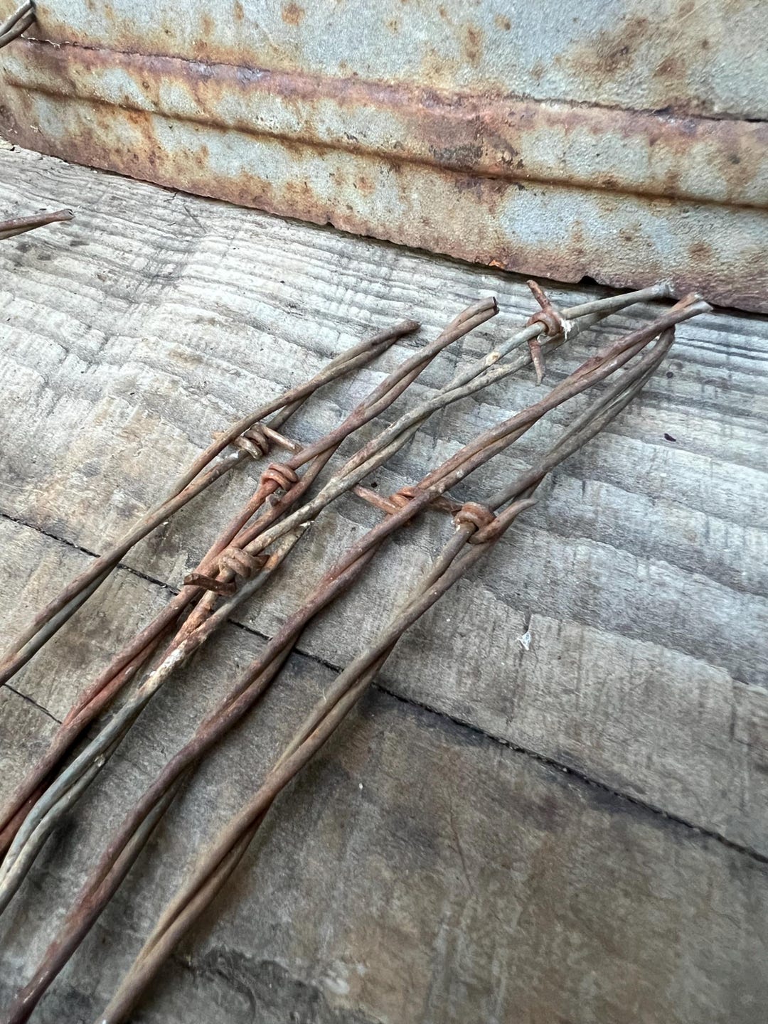 8 Inches Barb Wire, Five Pieces, Vintage Cut Barbed Wire, Fence Wire - Etsy
