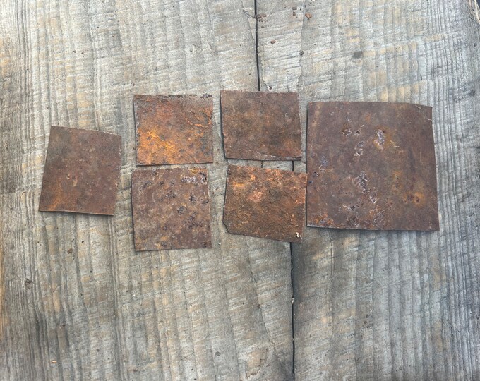 Rusty Metal , Six Pieces Recycled Metal, Salvaged Rusted Metal , Old ...