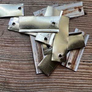 Cut Metal Pieces, Cut Vintage Tin, Rectangle Metal, Old Metal Pieces ...