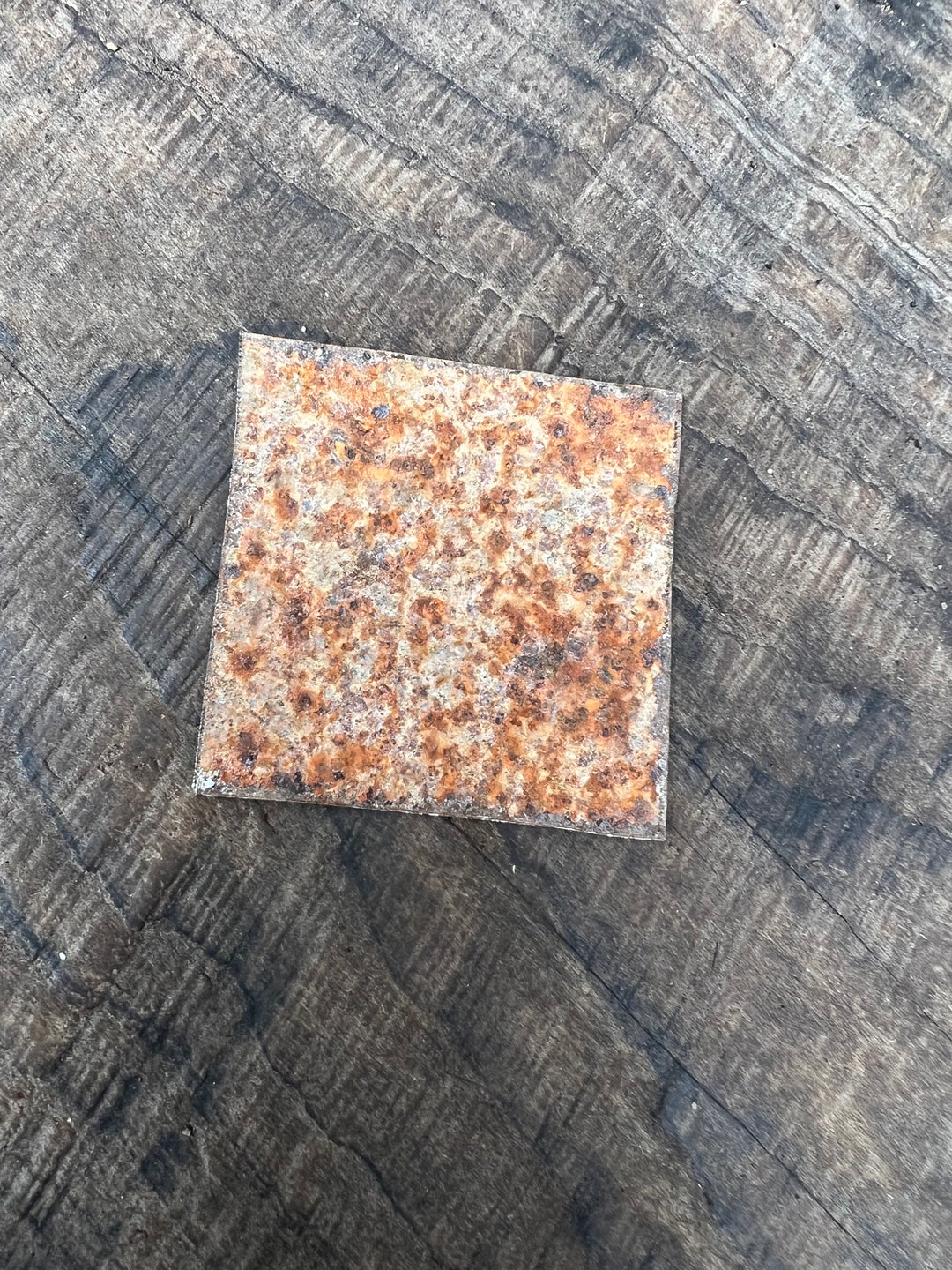Rusty Metal One Piece 2”x 2” Metal, 22 Gauge Metal Salvaged Rusted ...