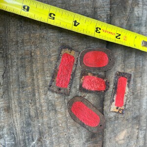 Painted Rusty Red Metal Pieces, Assemblage Art Supply, Rusted Metal Art ...