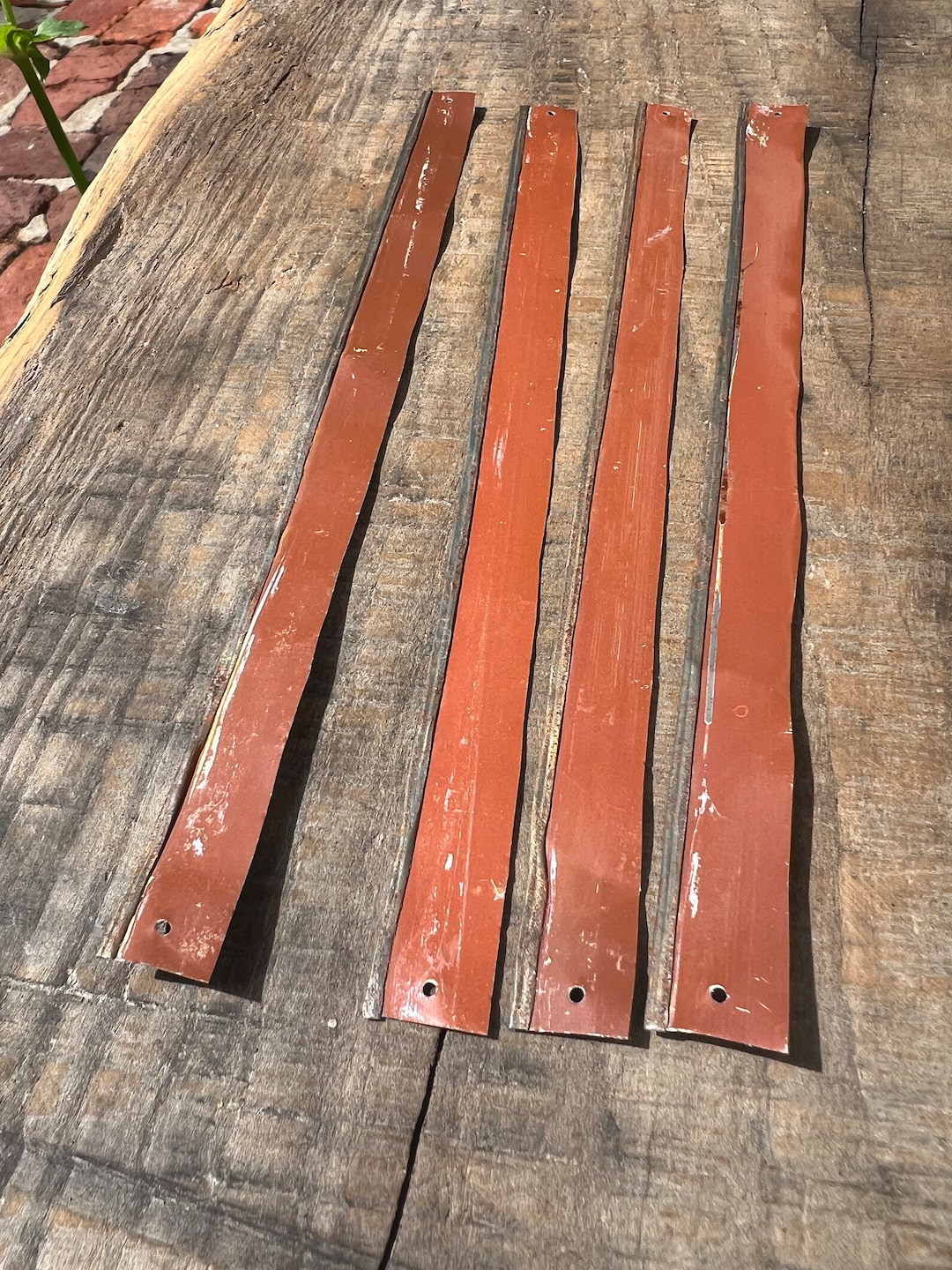 Vintage Art Materials, Brown Metal Strips, Cut Vintage Tin Metal Art ...