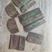 Six Rusty Painted Metal Pieces, Cut Rusted Metal , Metal Art Materials ...