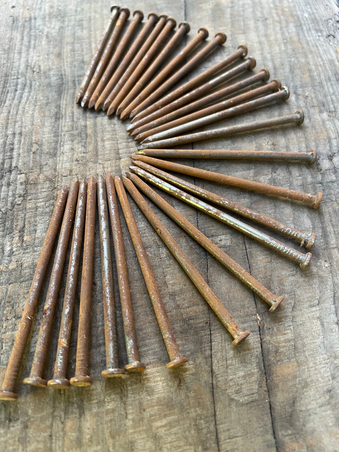 30 Large Nailers, Rusty Construction Nails, 4 1/2” Rusty Nails, Nails ...