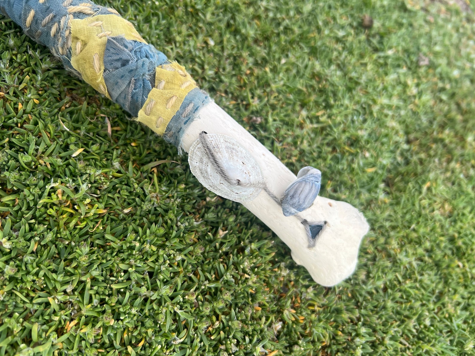 Ocean Talking Stick / Ocean Wand Textile Fabric Wrapped Driftwood - Etsy