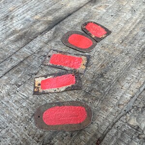 Painted Rusty Red Metal Pieces, Assemblage Art Supply, Rusted Metal Art ...