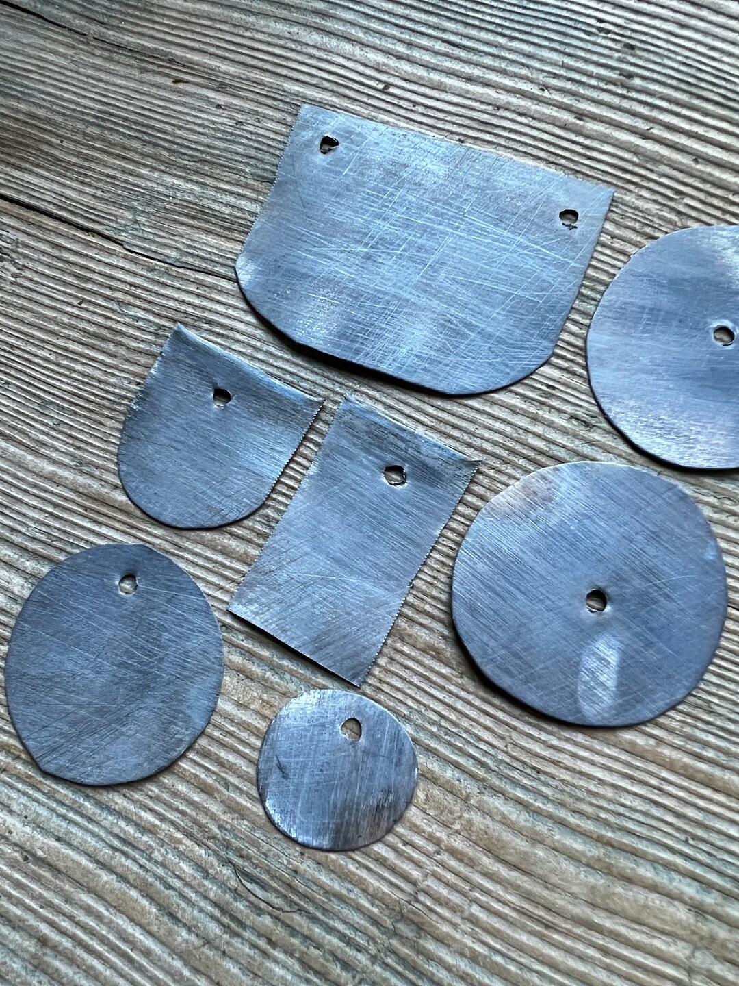 Seven Cut Metal Pieces, Cut Vintage Tin, Torched Metal, Old Metal ...