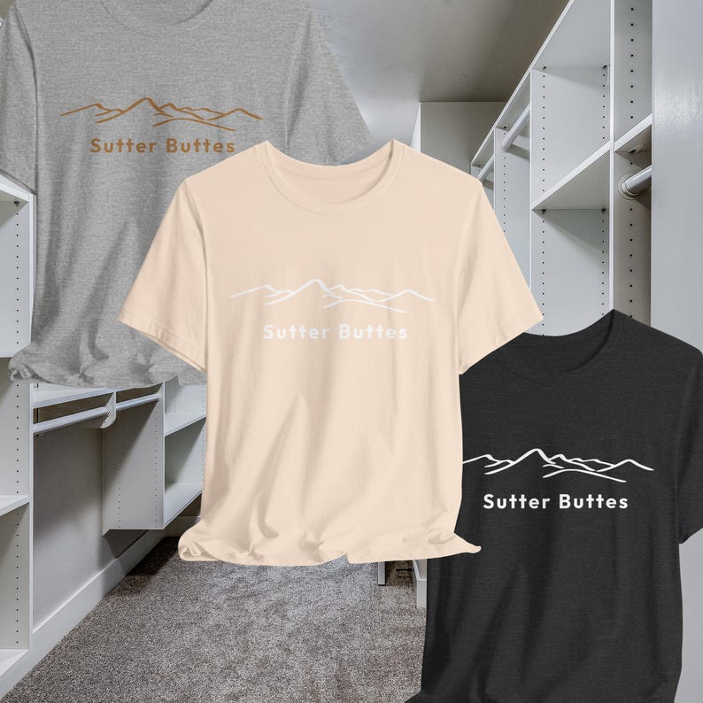 MMIH Short Sleeve Adult Tshirt Sutter Buttes Above Mountains Unisex ...