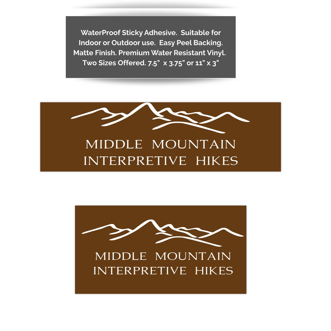 MMIH Brown Bumper Sticker Middle Mountain Interpretive Hikes | Mountain ...
