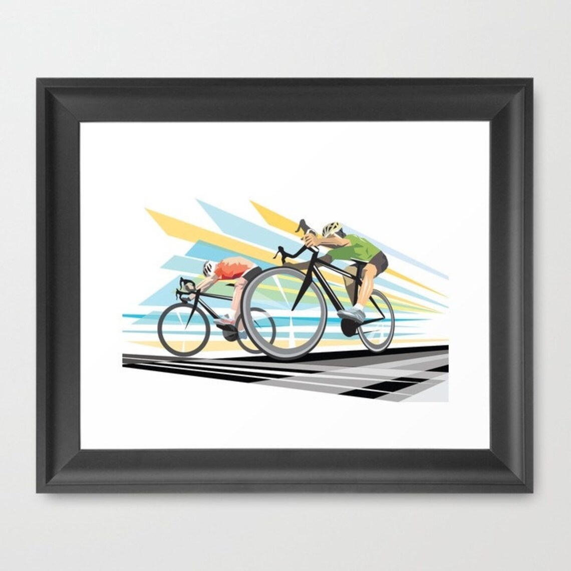 Cycling Original- Modern -retro-sport Illustration -graphic Art Print ...