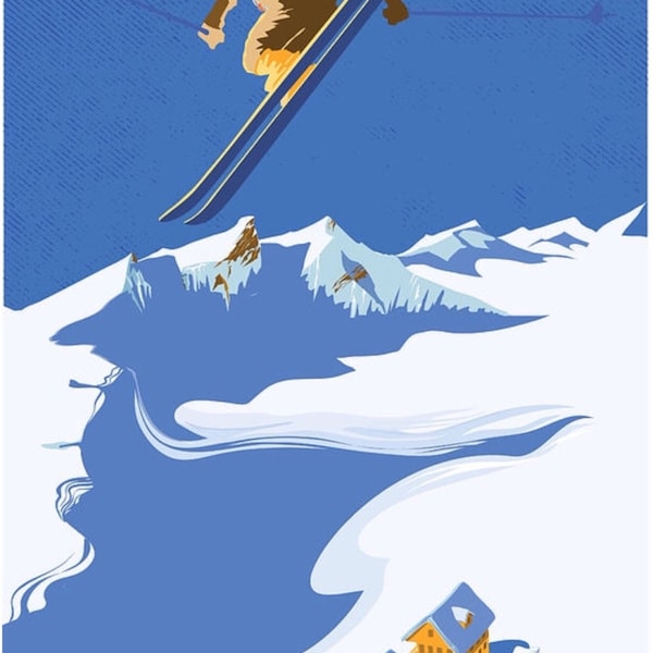 Ski Art - Etsy
