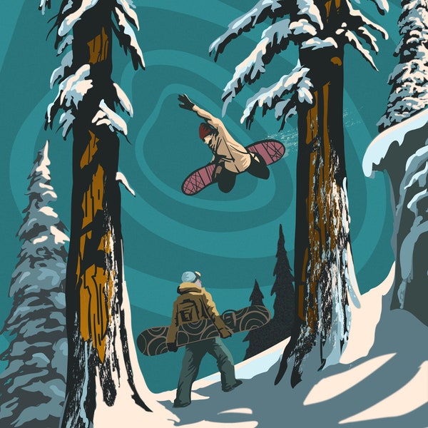 Snowboard Art - Etsy
