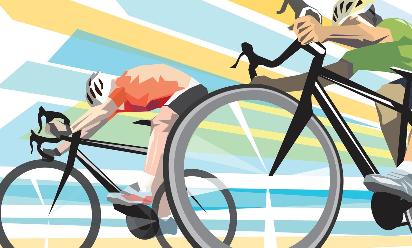 Cycling Original- Modern -retro-sport Illustration -graphic Art Print ...