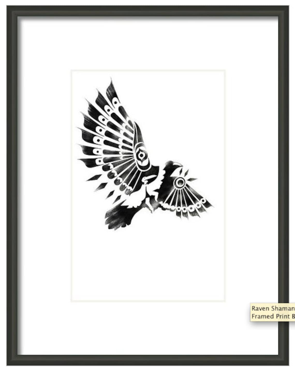 Black and White RAVEN / CROW SHAMAN Spiritual Dance Tribal Art - Etsy