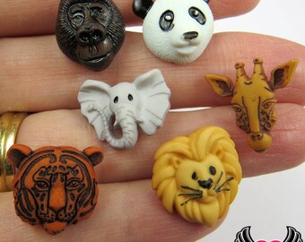 Animal buttons | Etsy