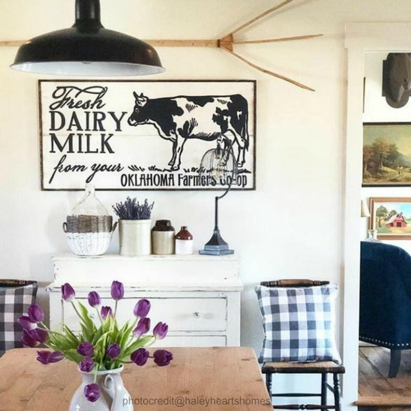 Vintage Dairy Sign - Etsy