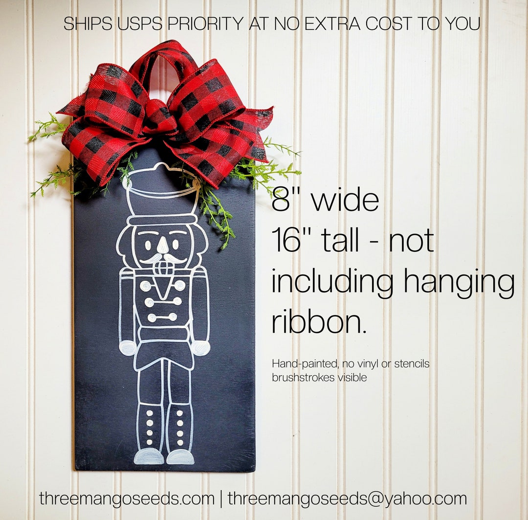 Front Door Decor Nutcracker Front Door Wreath Door Hanger - Etsy