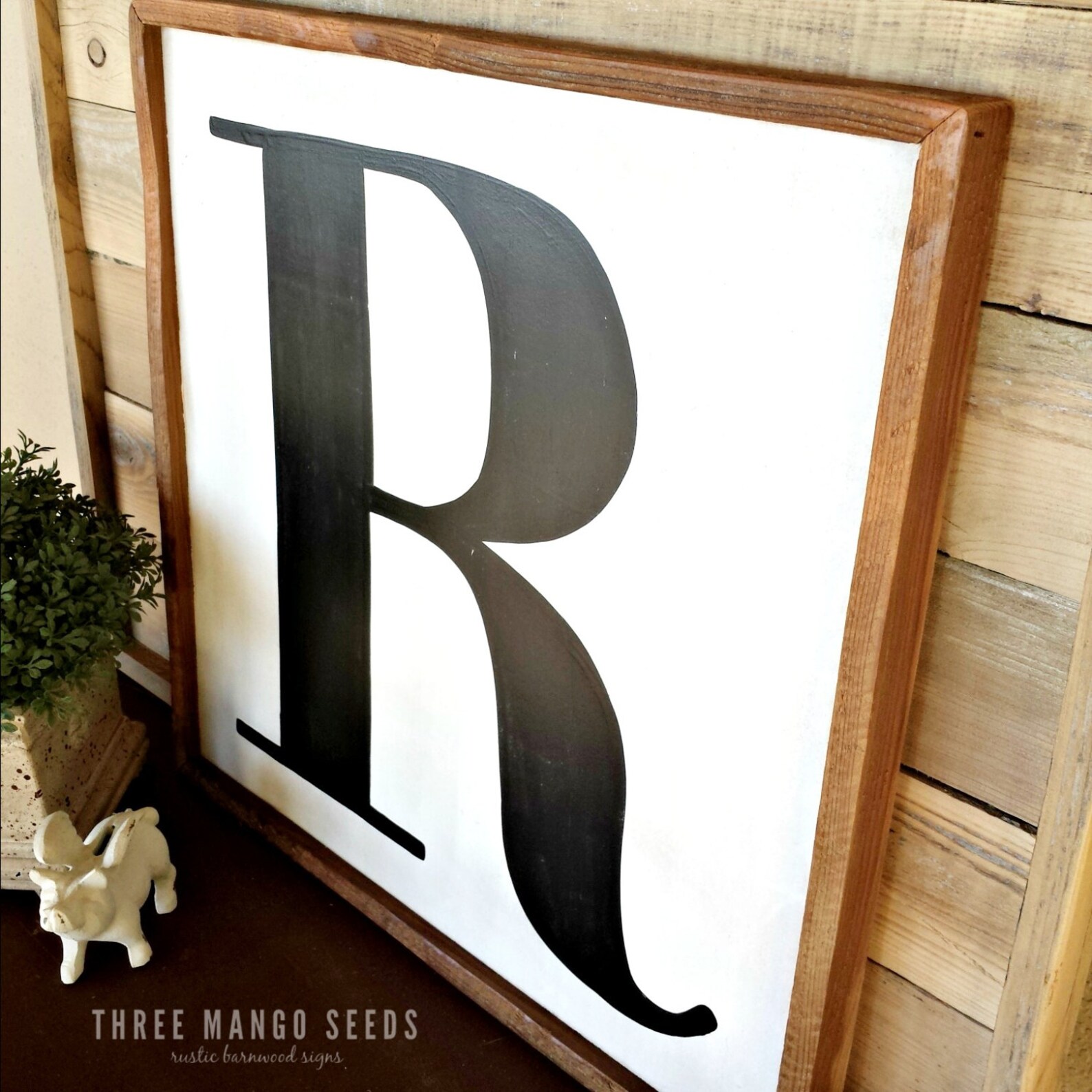 Rustic Alphabet Sign Capital Letter Reclaimed Wood Family - Etsy