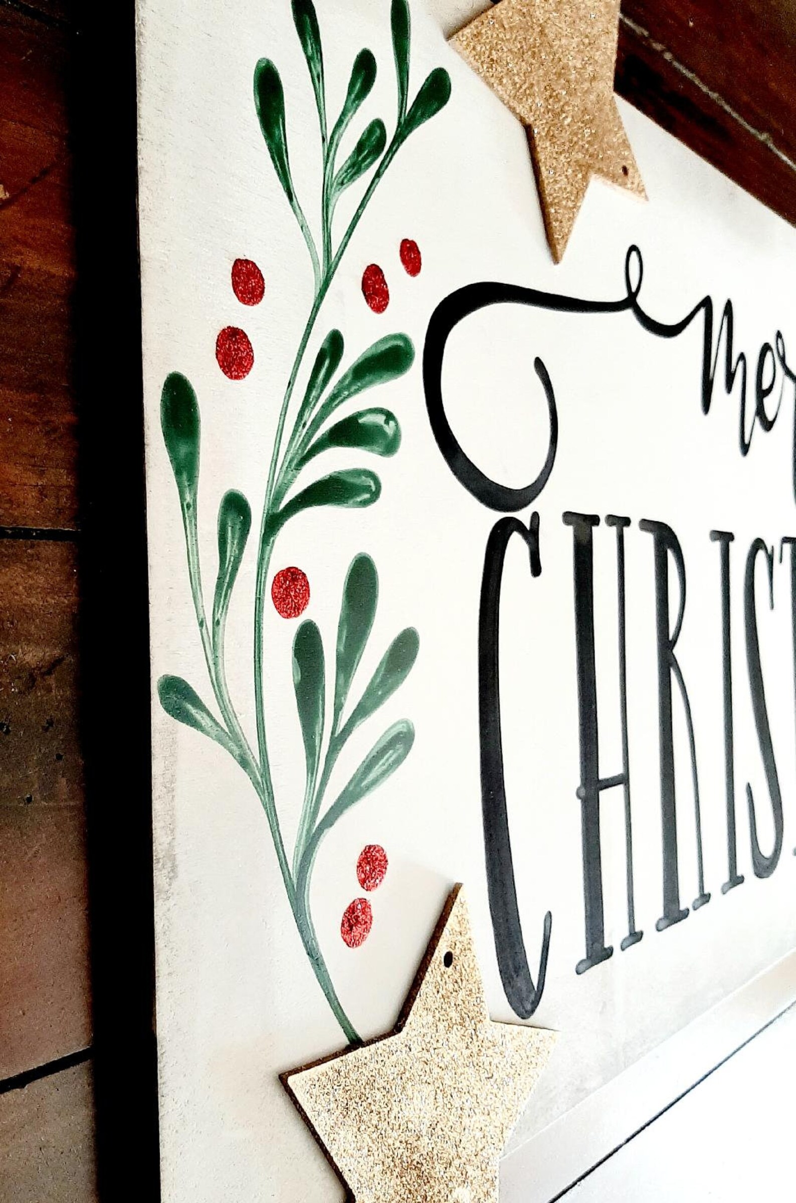 Large MERRY Christmas Sign, Christmas Mantle, Christmas Decor ...