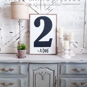 Number Sign Family Decor DOG Gallery Wall Sign | Etsy