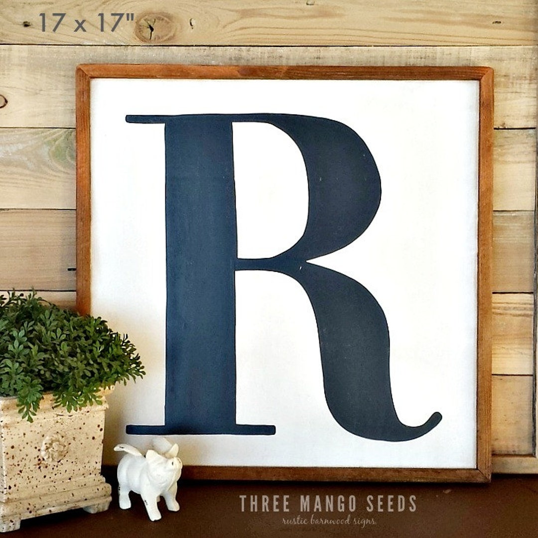 Rustic Alphabet Sign Capital Letter Reclaimed Wood Family - Etsy