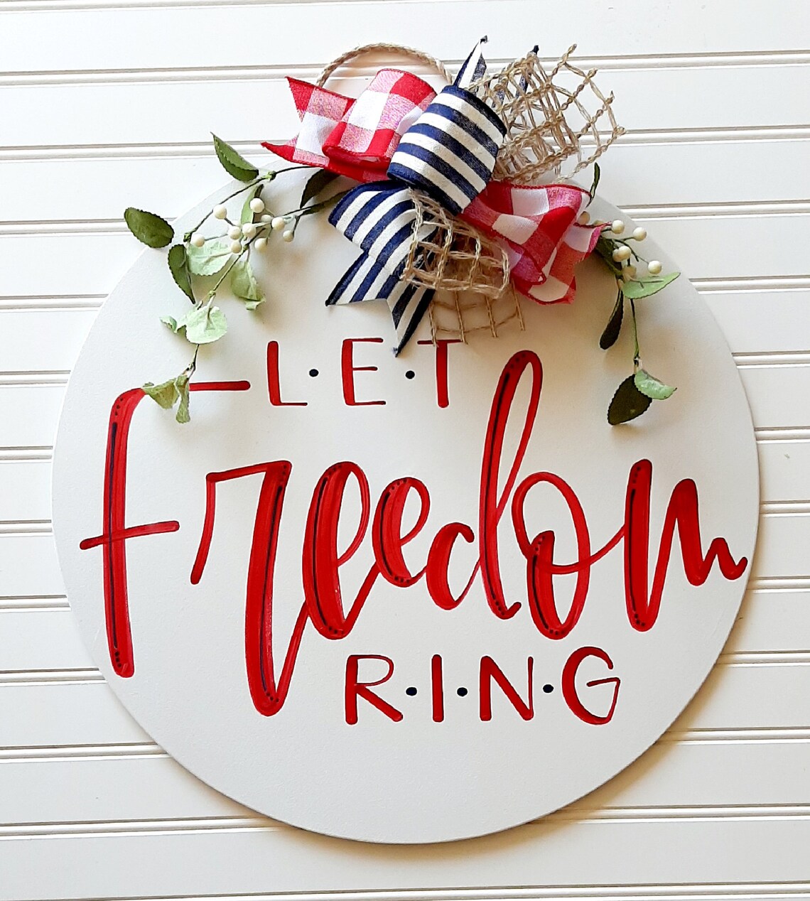 USA decor Americana decor Americana door Fourth of July | Etsy