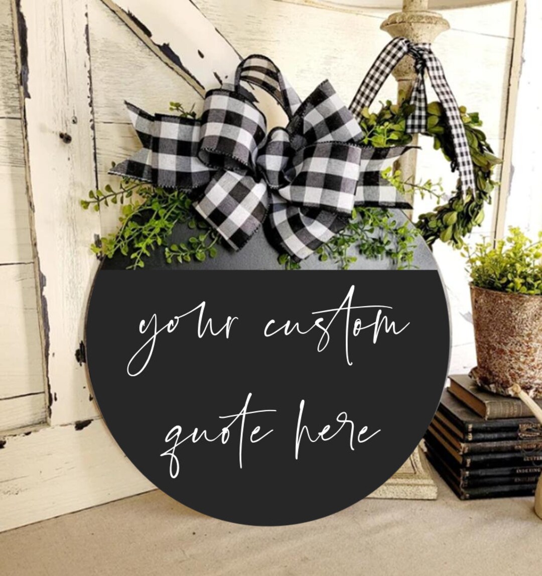 Front Door Decor | Personalized Door Sign | Custom Door Decor | Wreath ...