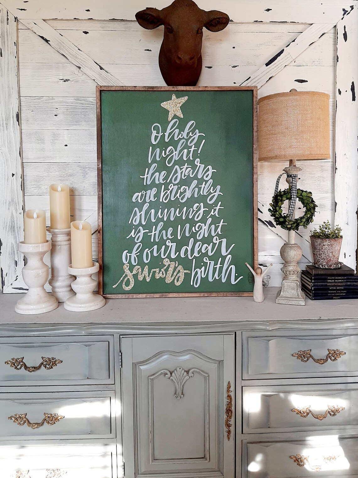 Large Christmas Sign Christmas Mantle Christmas Decor O - Etsy