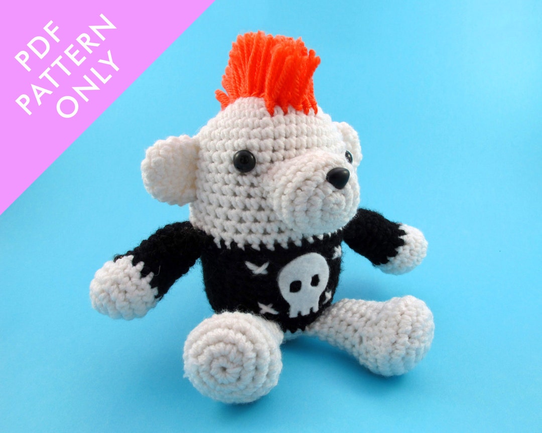 Punk Rock Polar Bear Amigurumi PATTERN PDF - Etsy