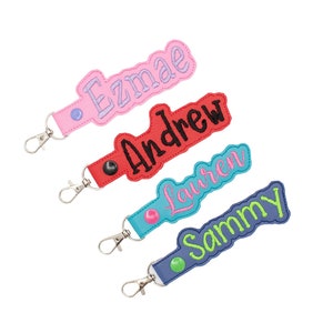 Embroidered Bag Tag for Backpack, Luggage, Gym Bag - Choose Your Colors ...